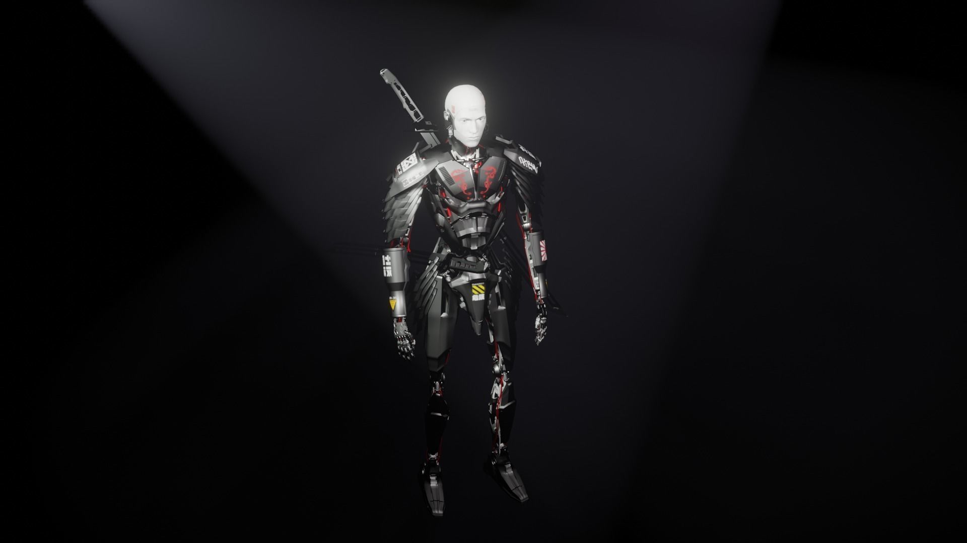 Cyborg Samurai 3D model animated | CGTrader