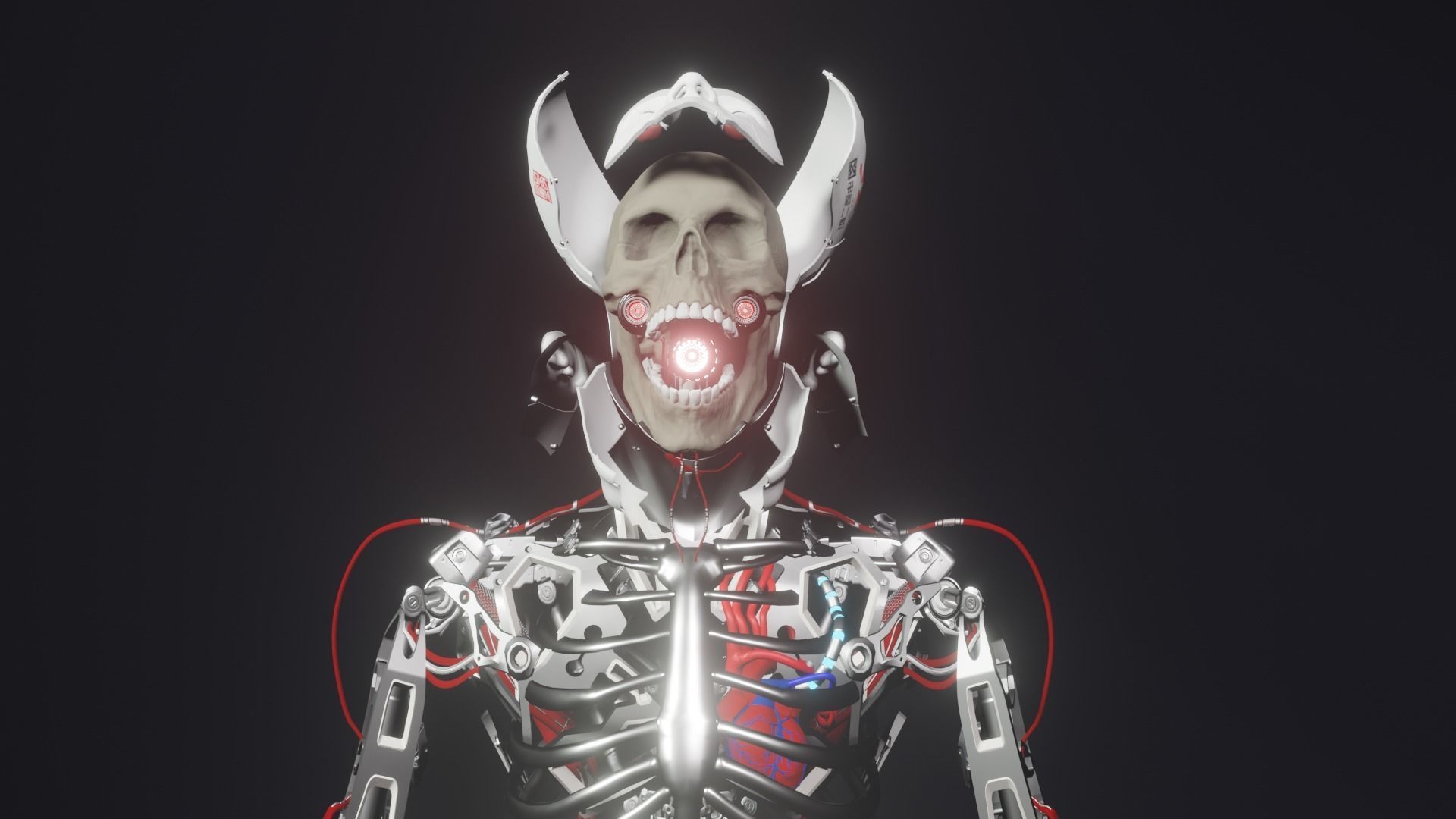 Cyborg Samurai 3D model animated | CGTrader