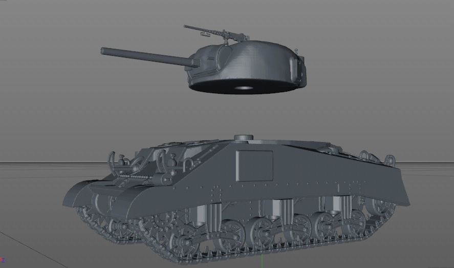 TANK M4 Sherman for Print 3D model 3D printable | CGTrader