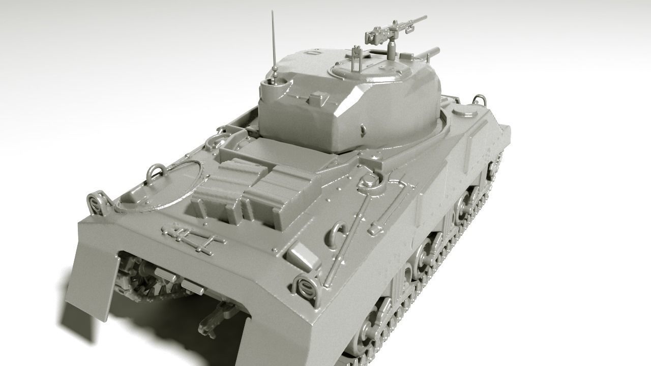 TANK M4 Sherman for Print 3D model 3D printable | CGTrader