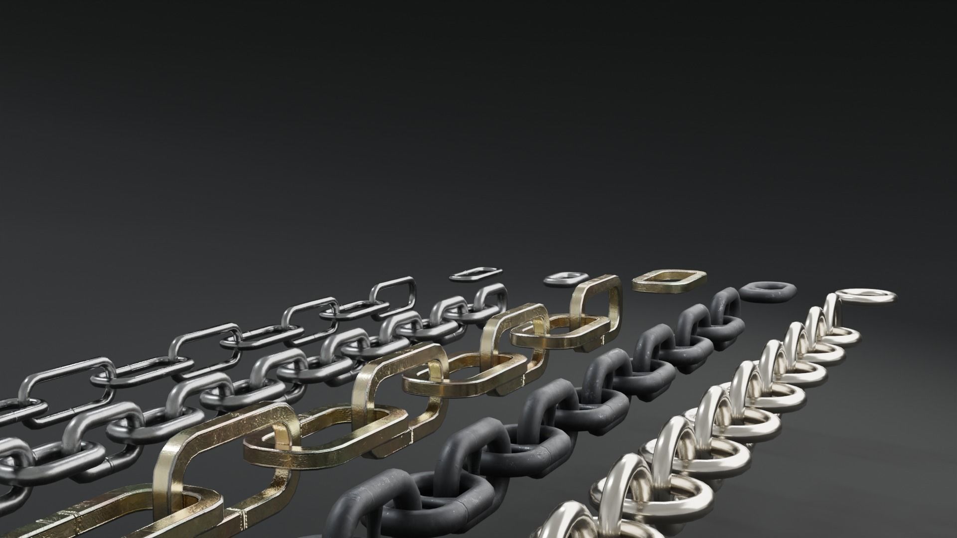 3D model PBR Chains Set VR / AR / low-poly | CGTrader