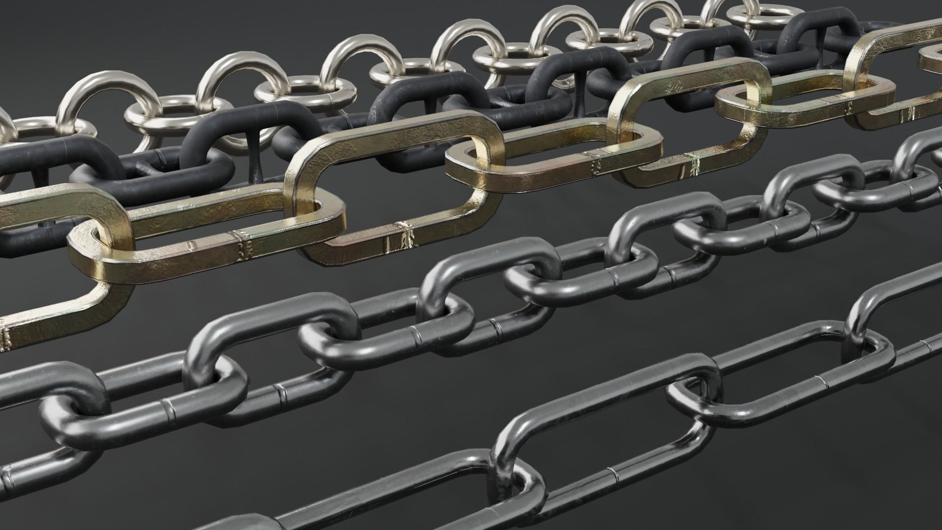 3D model PBR Chains Set VR / AR / low-poly | CGTrader