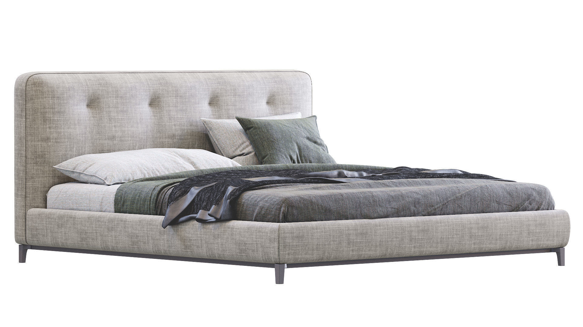 Andersen Bed Quilt By Minotti 3D model | CGTrader