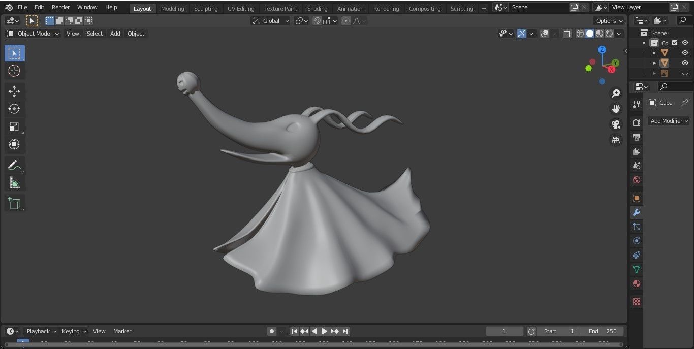 Zero from the movie The Nightmare Before Christmas 3D model 3D ...