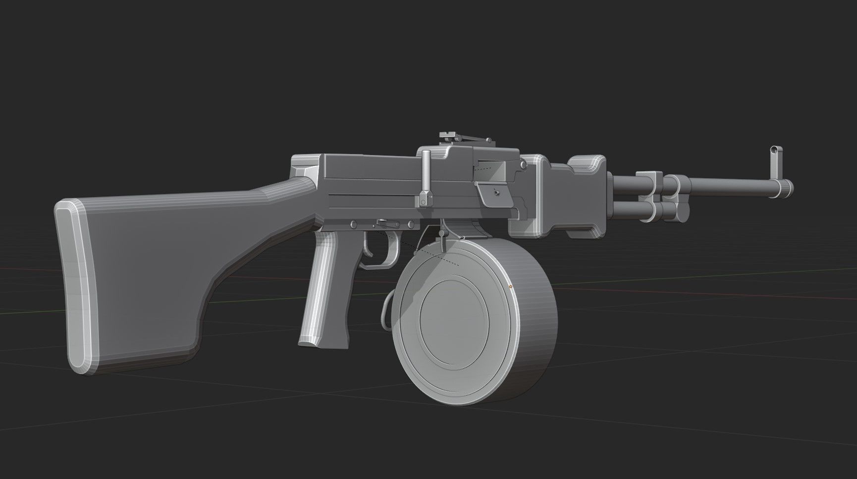 3D model Rpd Low Poly machine gun VR / AR / low-poly | CGTrader