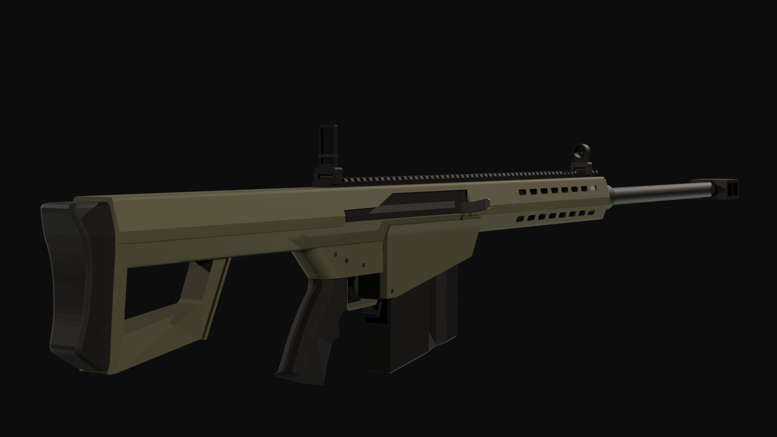 3D model Barret M82 Low Poly VR / AR / low-poly | CGTrader