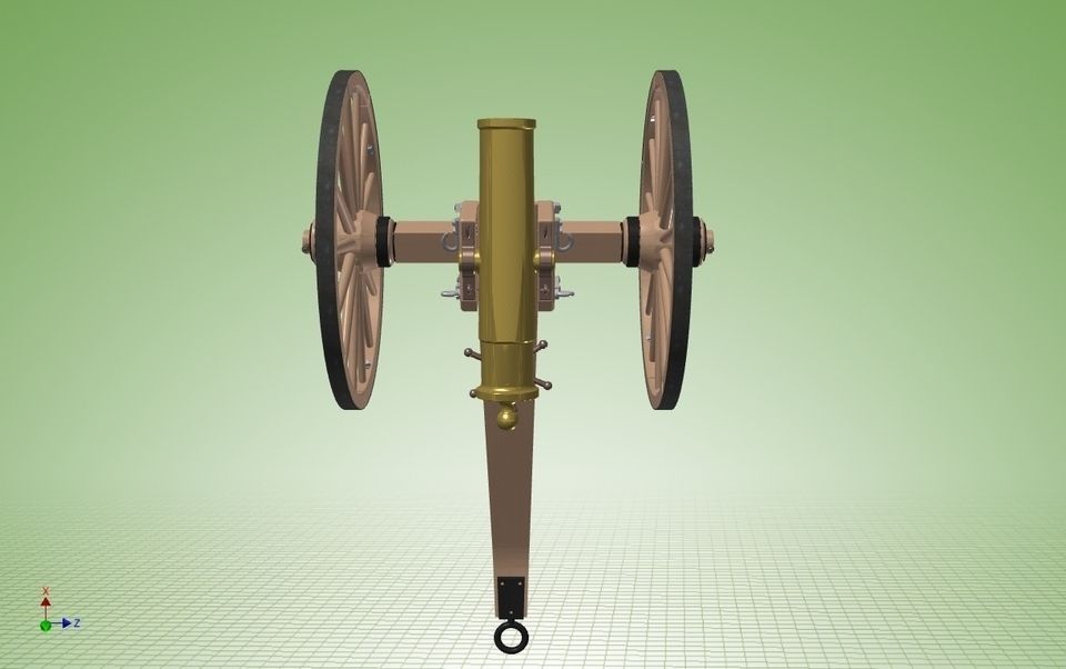Mountain Howitzer 12 Pd Model 1835 free 3D model | CGTrader
