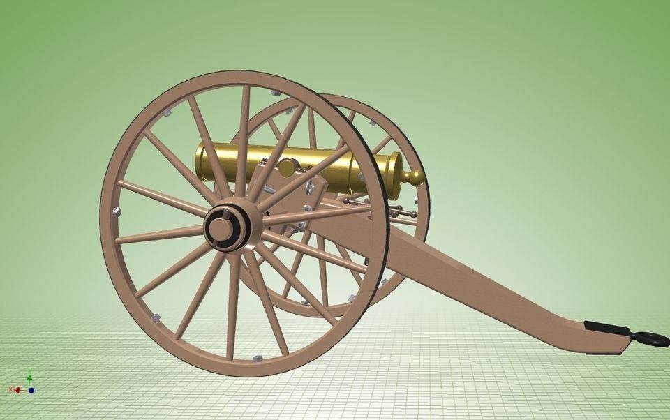 Mountain Howitzer 12 Pd Model 1835 free 3D model | CGTrader