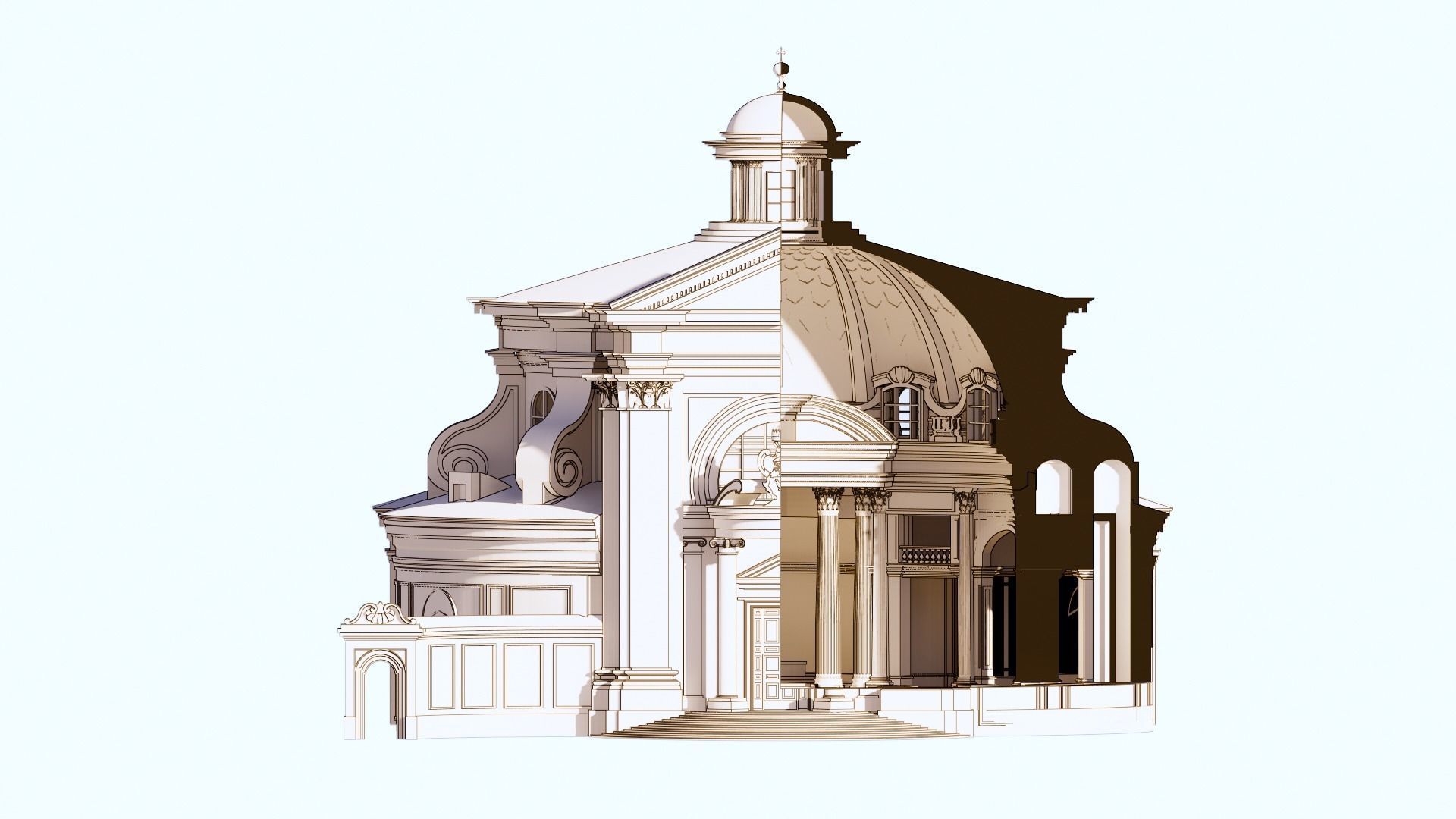 Sant Andrea al Quirinale 3D Model 3D model | CGTrader