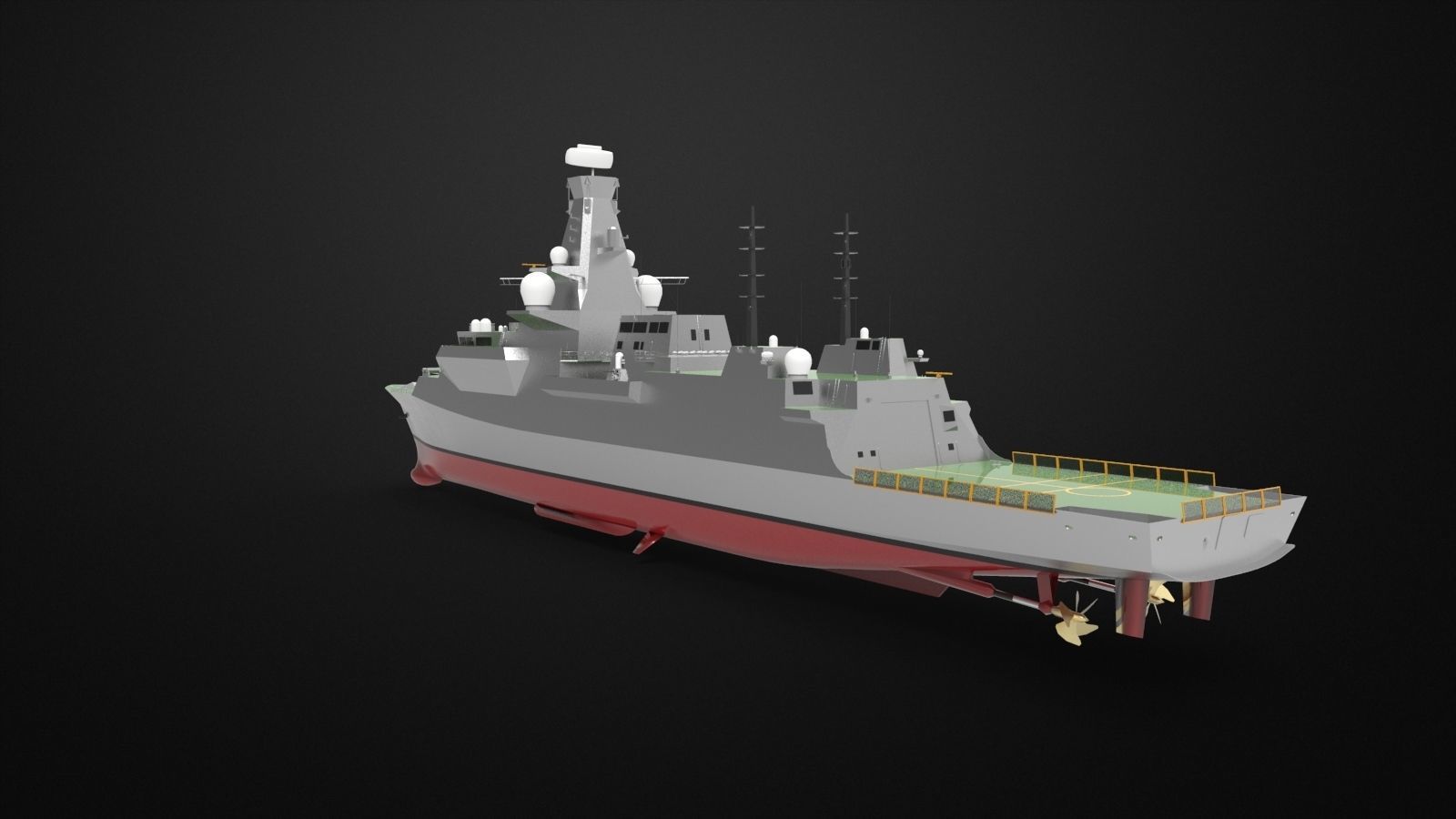 Type 26 Frigate anti submarine I 3D model | CGTrader