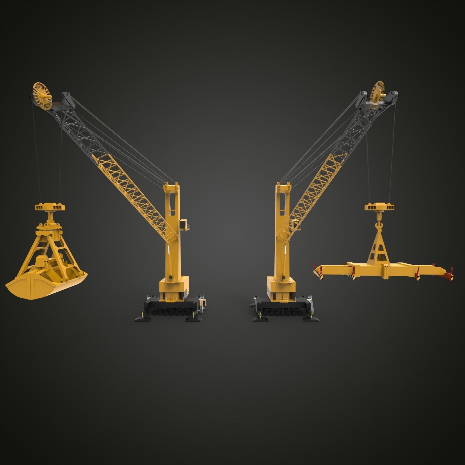 harbour tower crane 3D model | CGTrader