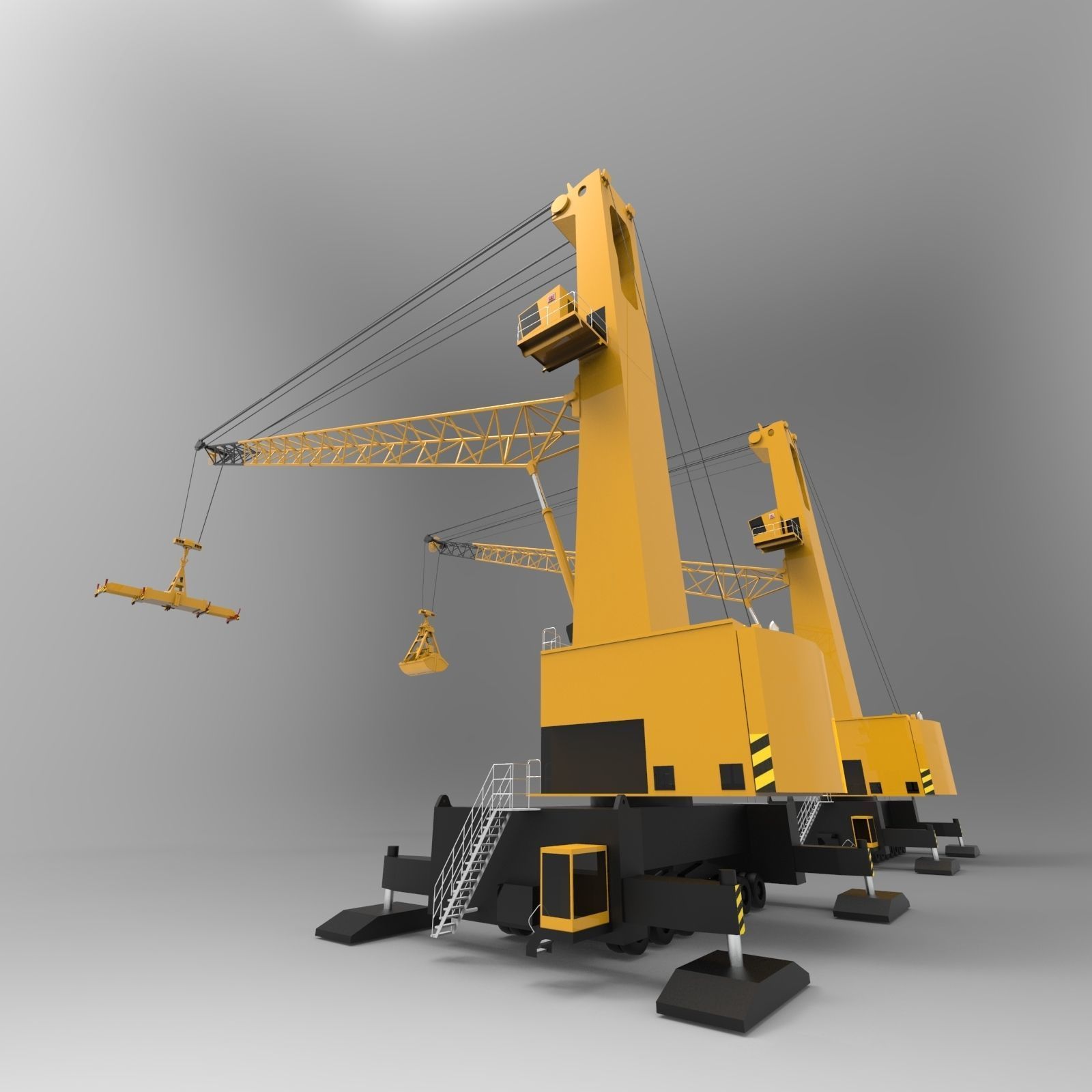 harbour tower crane 3D model | CGTrader