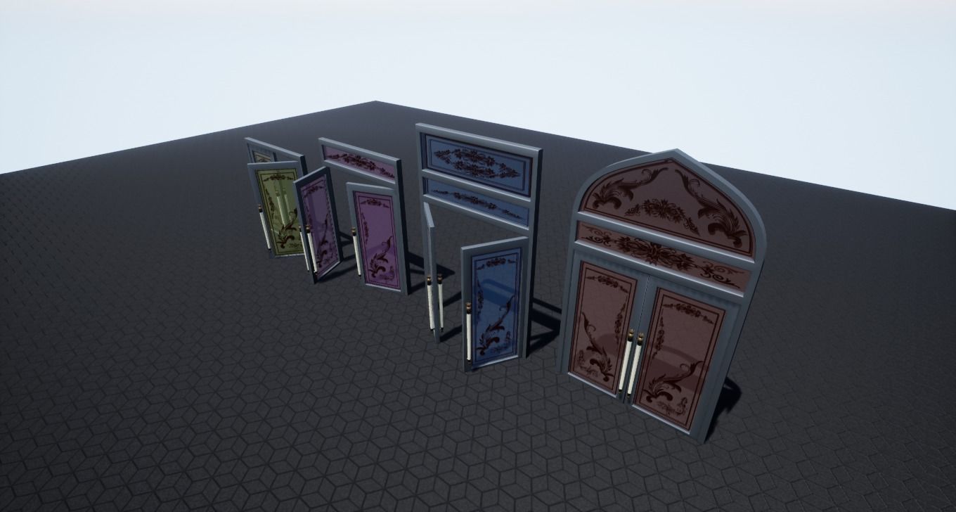 Nice Decorative Doors Unreal Engine Assets 3D model | CGTrader