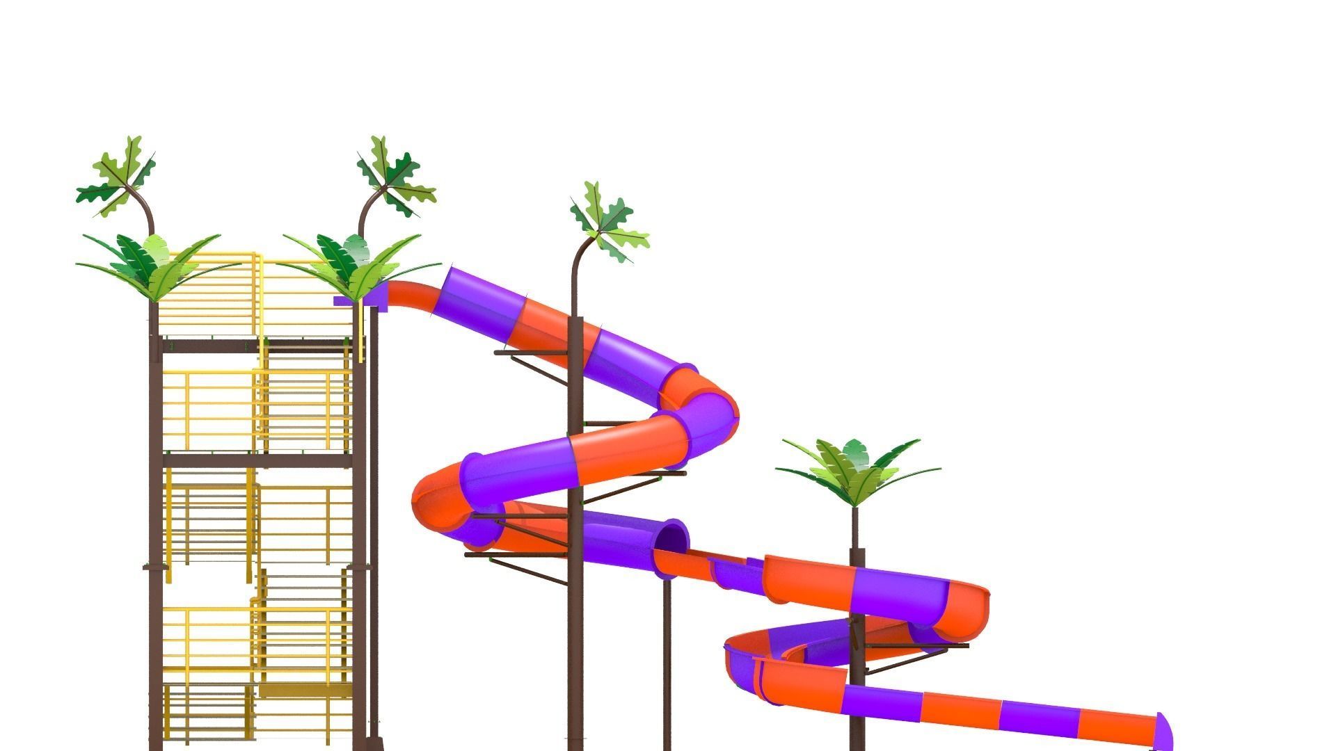 3D model Playground Tornado Slide VR / AR / low-poly | CGTrader