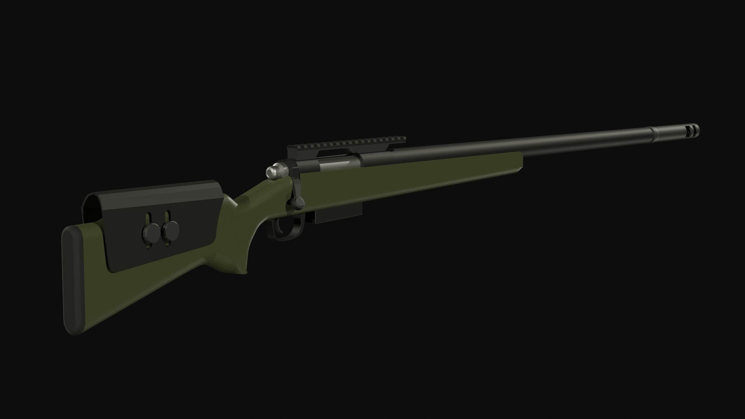 3D model M40 Sniper Rifle Low Poly VR / AR / low-poly | CGTrader