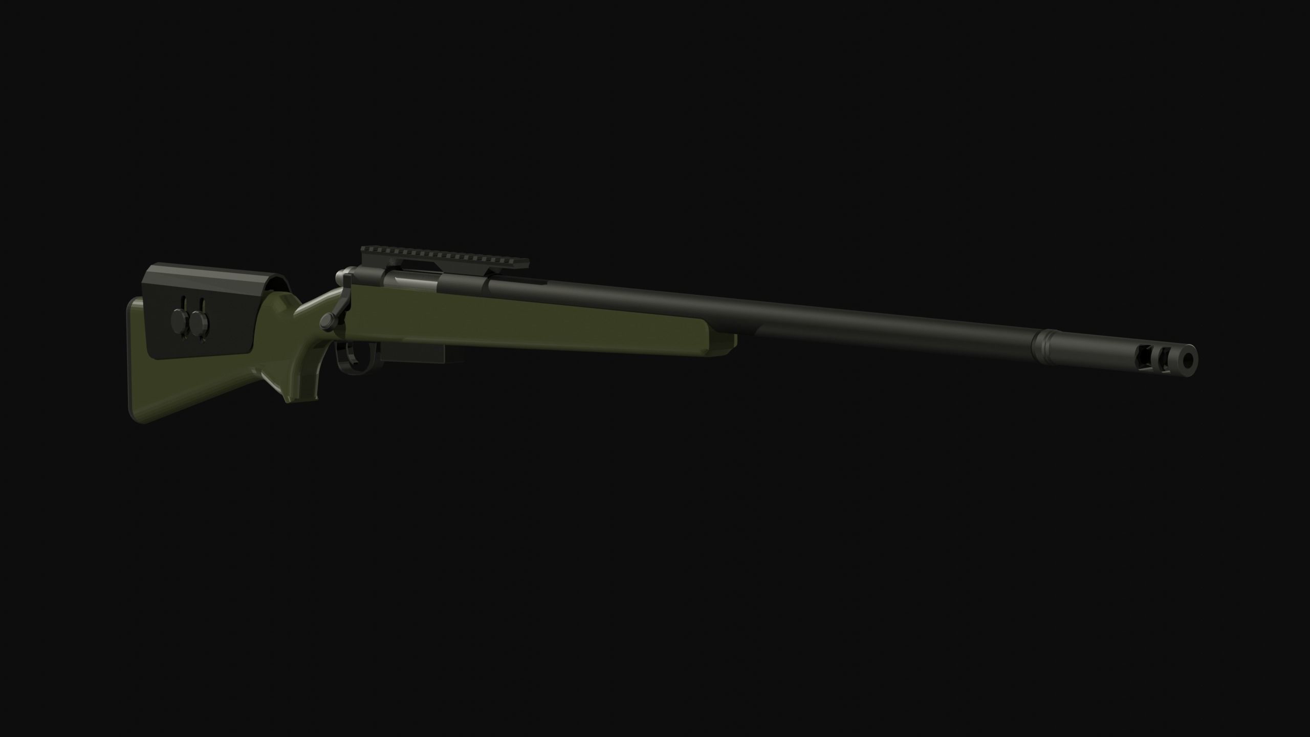 3D model M40 Sniper Rifle Low Poly VR / AR / low-poly | CGTrader