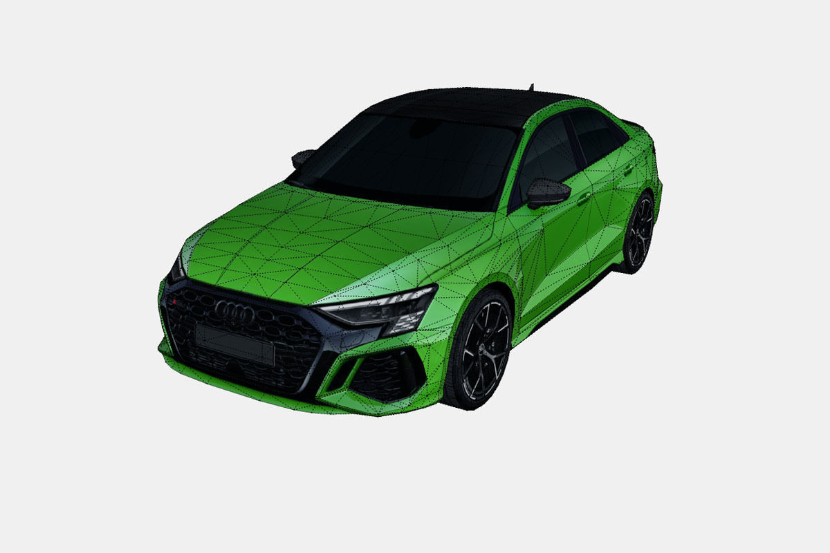 3D model Audi RS3 sedan 2022 VR / AR / low-poly | CGTrader