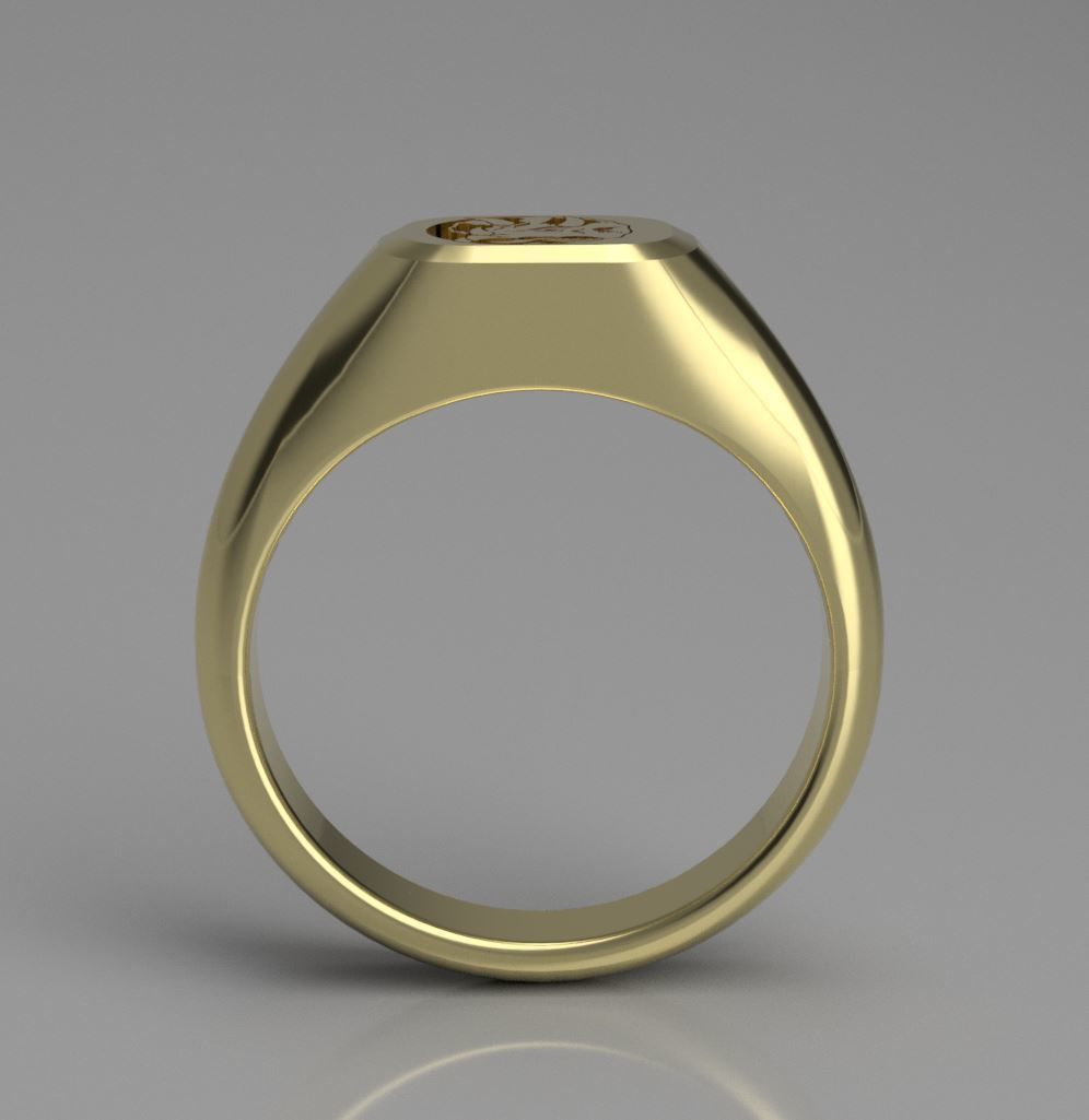 Blue Power Ranger Signet Ring 3D model 3D printable | CGTrader