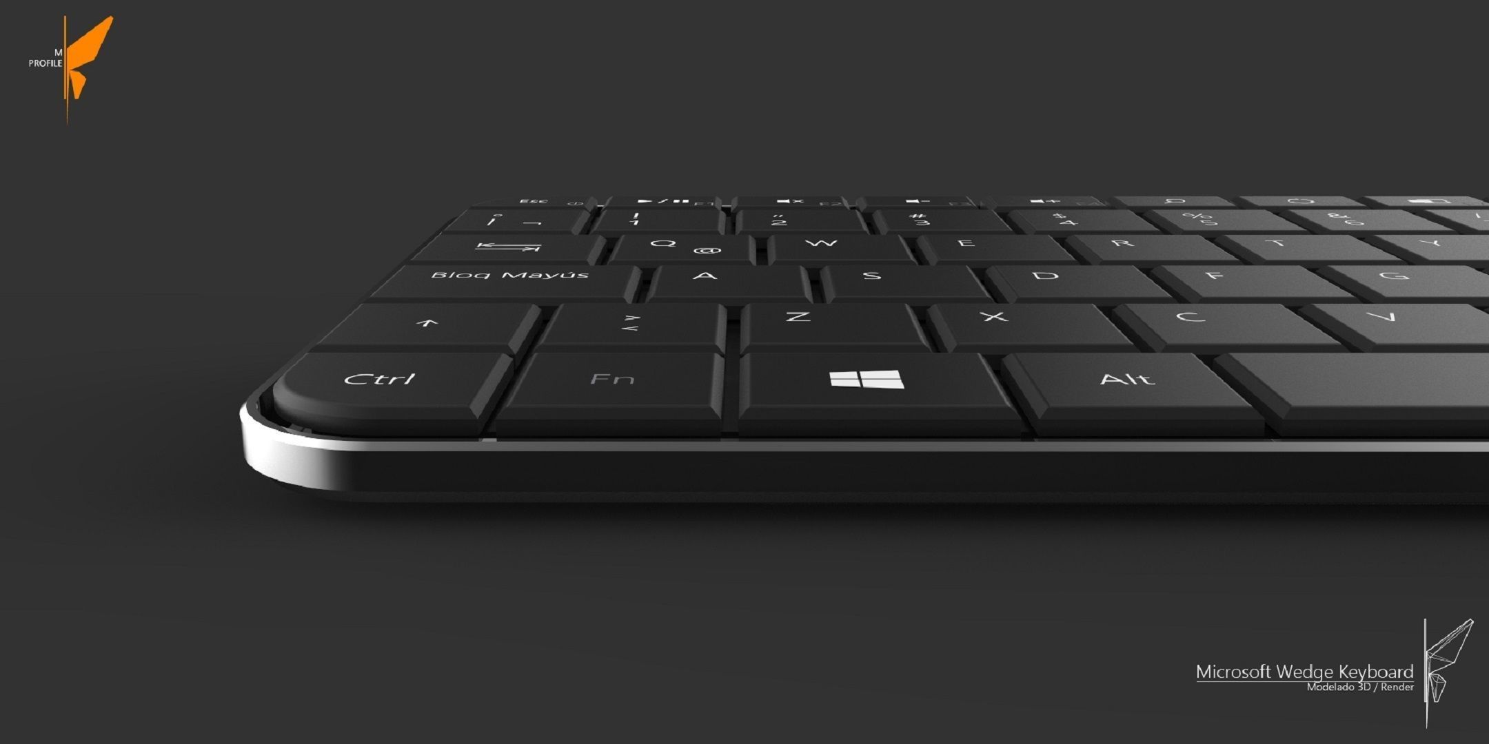 Microsoft Wedge Keyboard 3D model | CGTrader