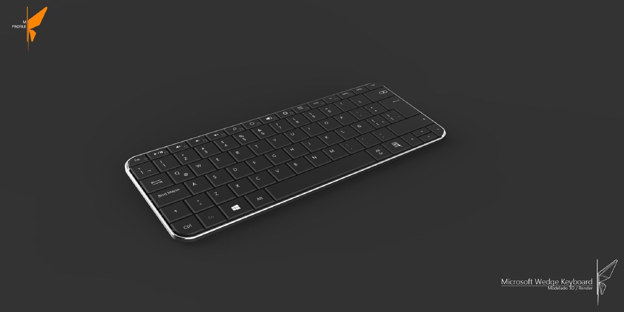 Microsoft Wedge Keyboard 3D model | CGTrader