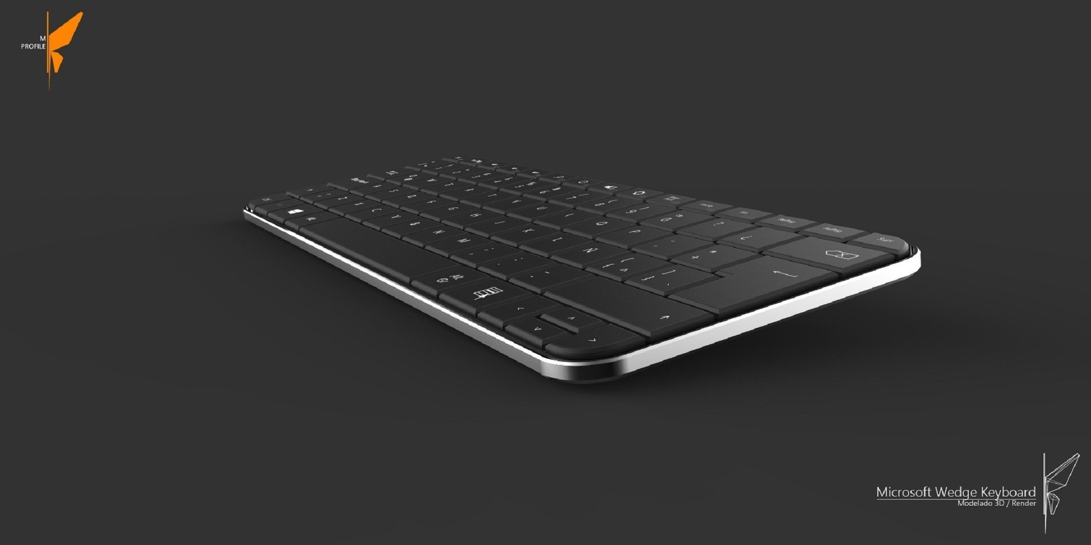 Microsoft Wedge Keyboard 3D model | CGTrader