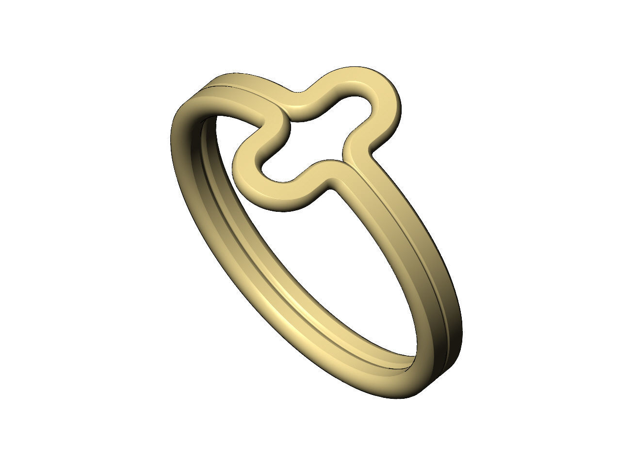 Wire slot shaped thin band US sizes 5to9 3D model 3D printable | CGTrader