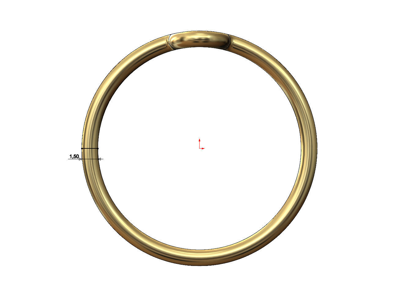 Wire slot shaped thin band US sizes 5to9 3D model 3D printable | CGTrader