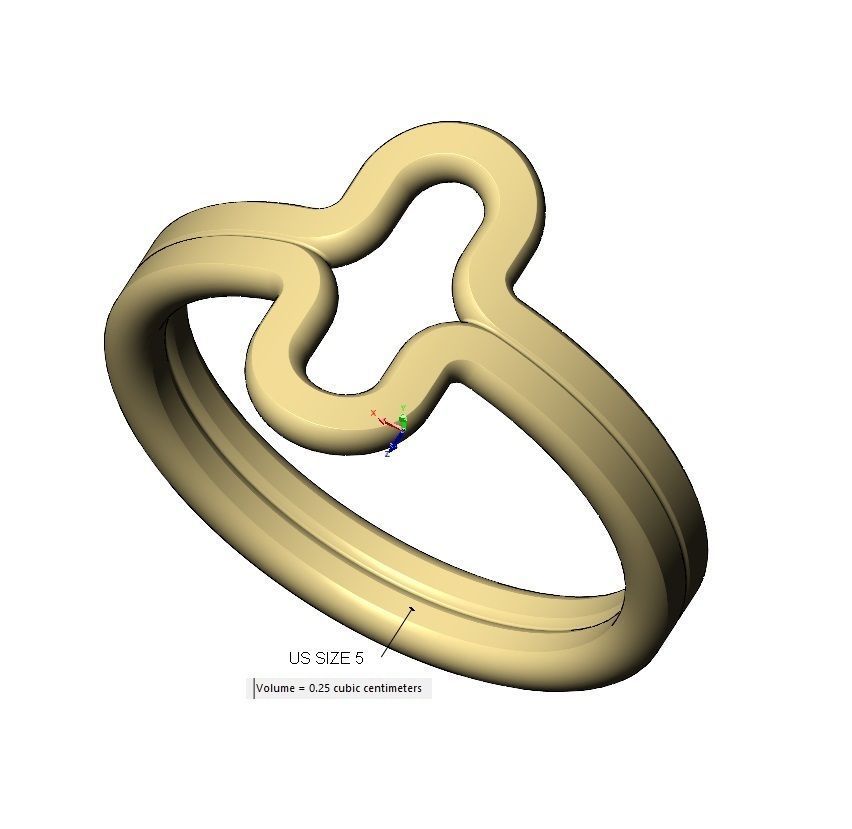 Wire slot shaped thin band US sizes 5to9 3D model 3D printable | CGTrader