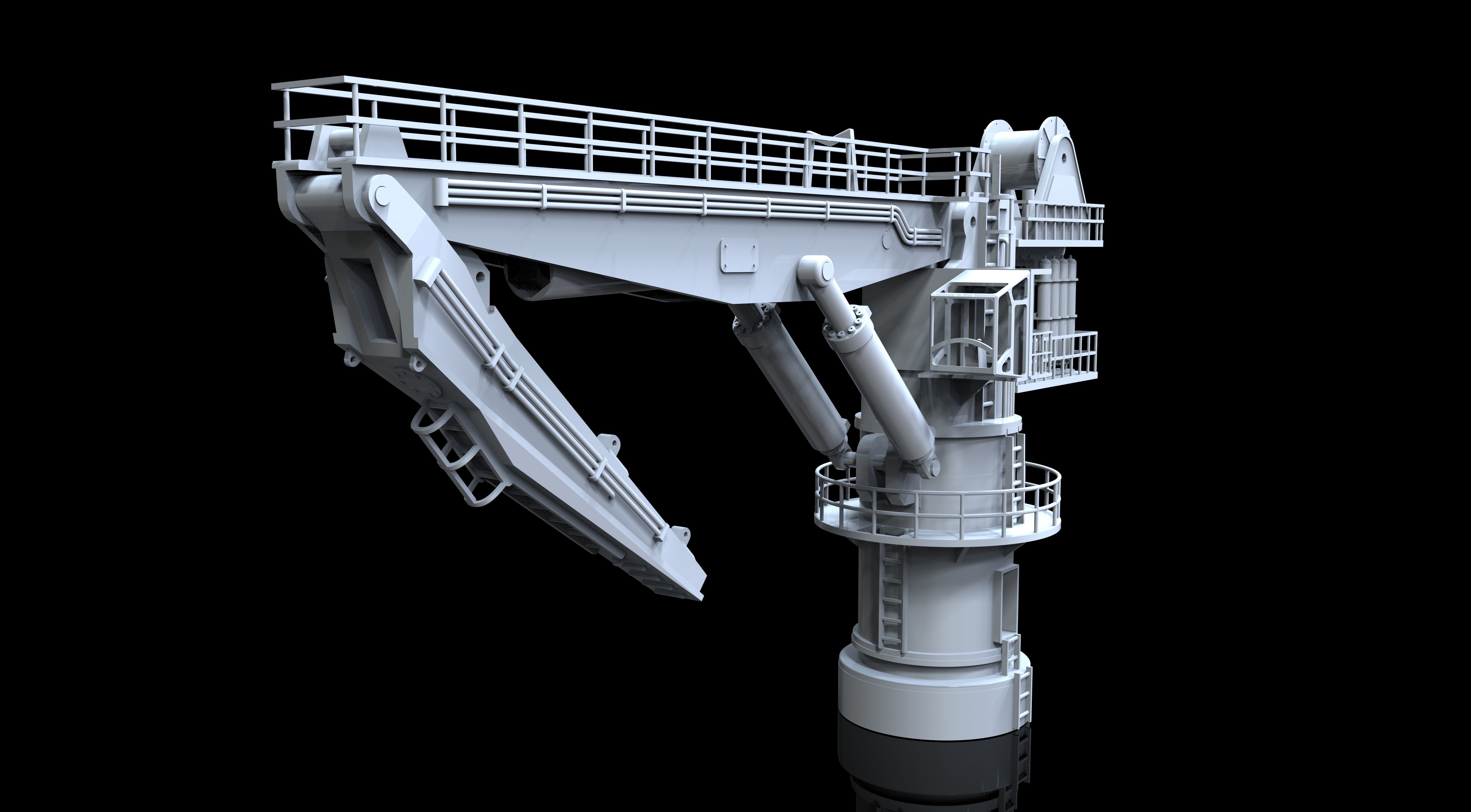 Offshore crane typ A 3D model 3D printable | CGTrader
