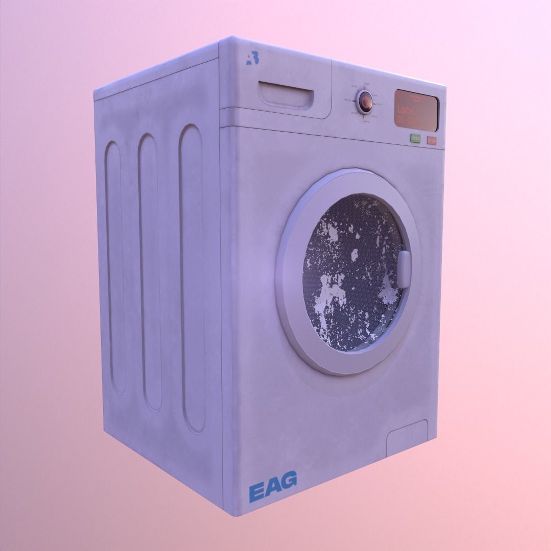 Wash Machine 3D Low Poly Model free VR / AR / low-poly 3D model | CGTrader