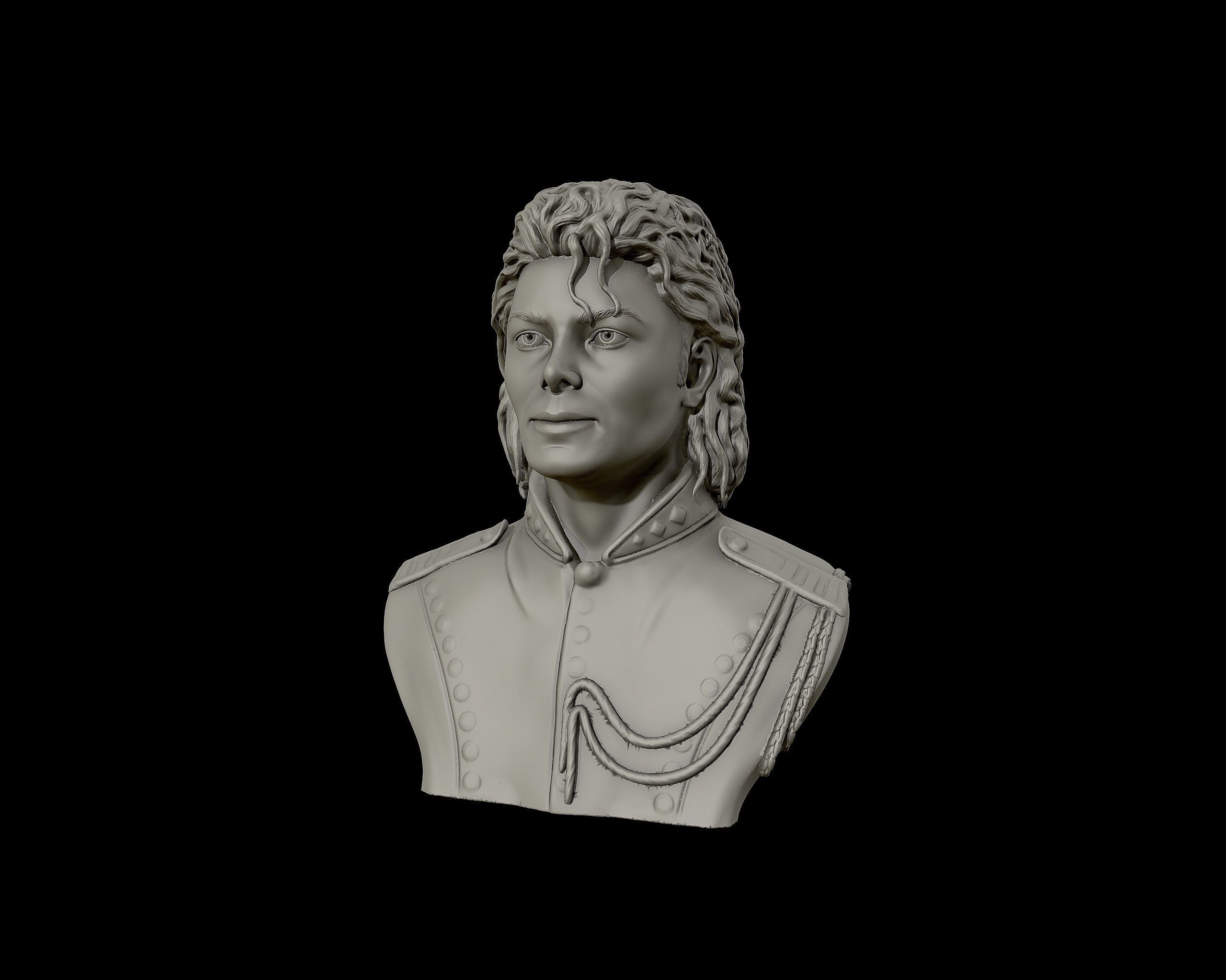 Michael Jackson Portrait Sculpture Model 2 3D model 3D printable | CGTrader