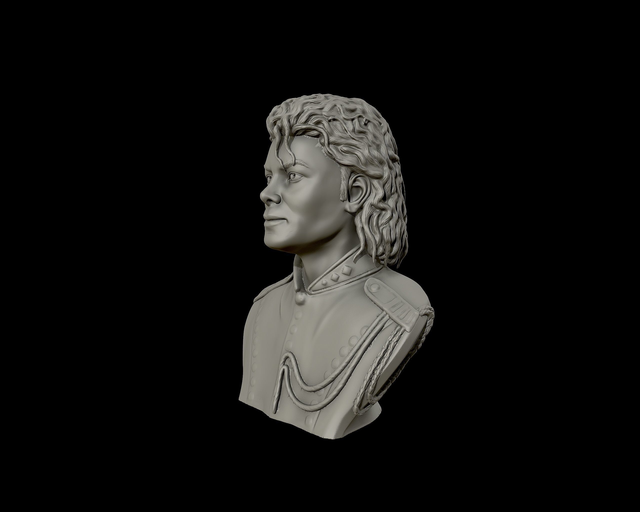 Michael Jackson Portrait Sculpture Model 2 3D model 3D printable | CGTrader