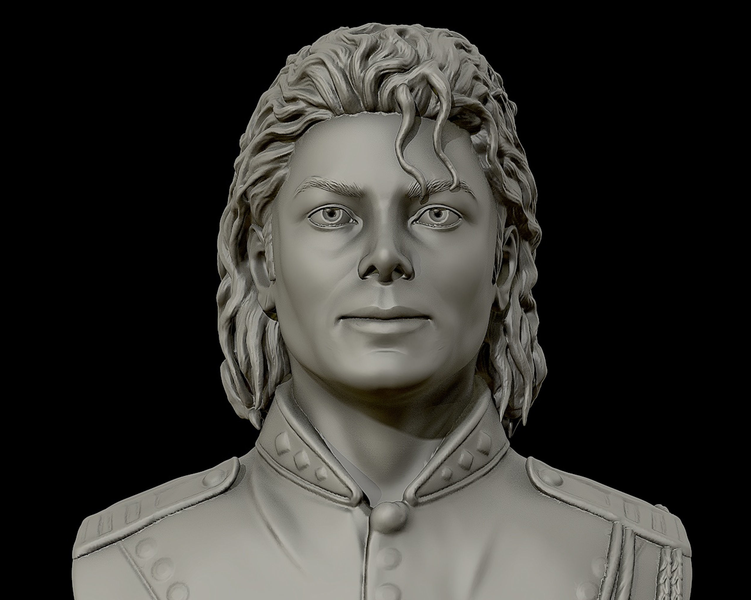 Michael Jackson Portrait Sculpture Model 2 3D model 3D printable | CGTrader