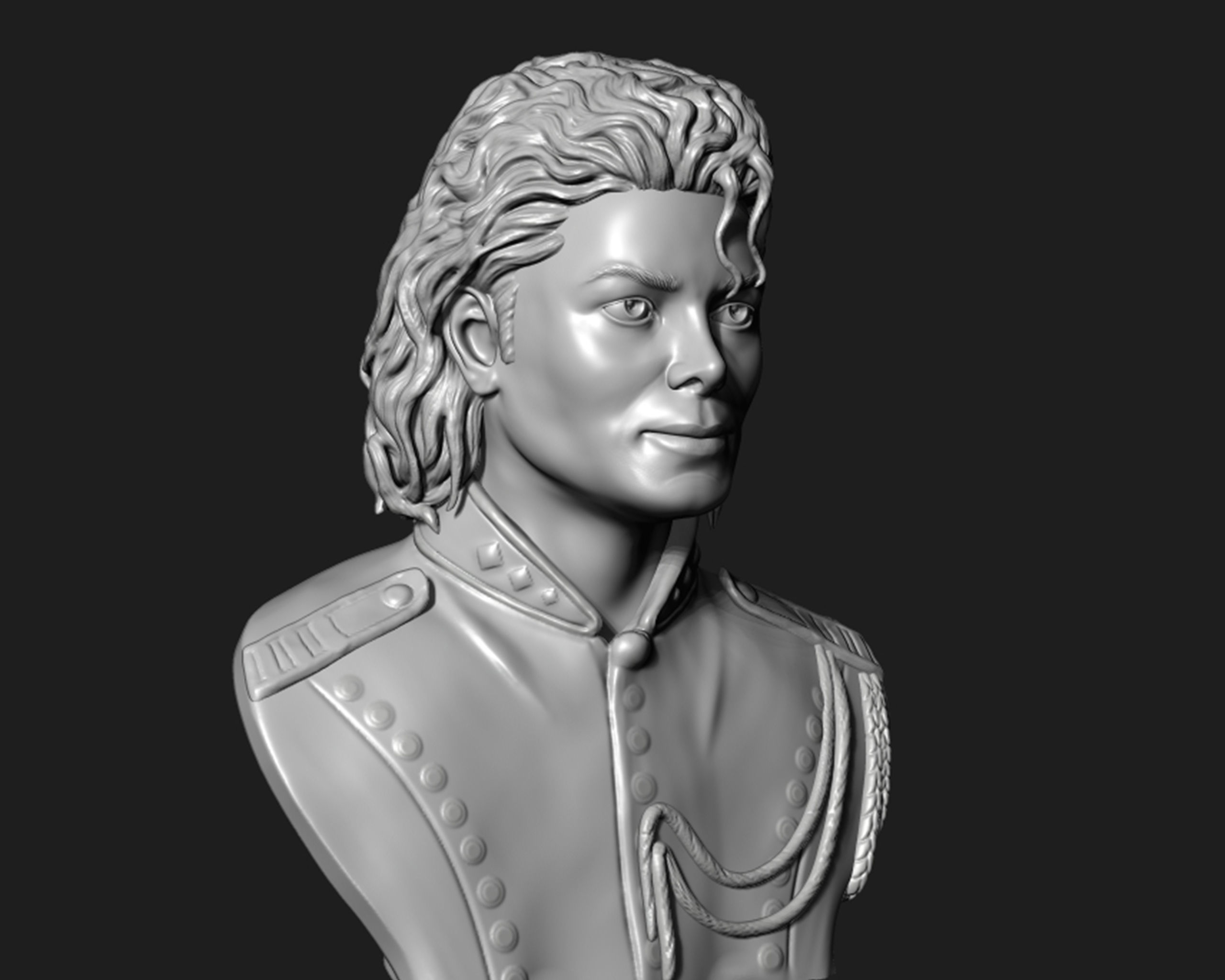 Michael Jackson Portrait Sculpture Model 2 3D model 3D printable | CGTrader