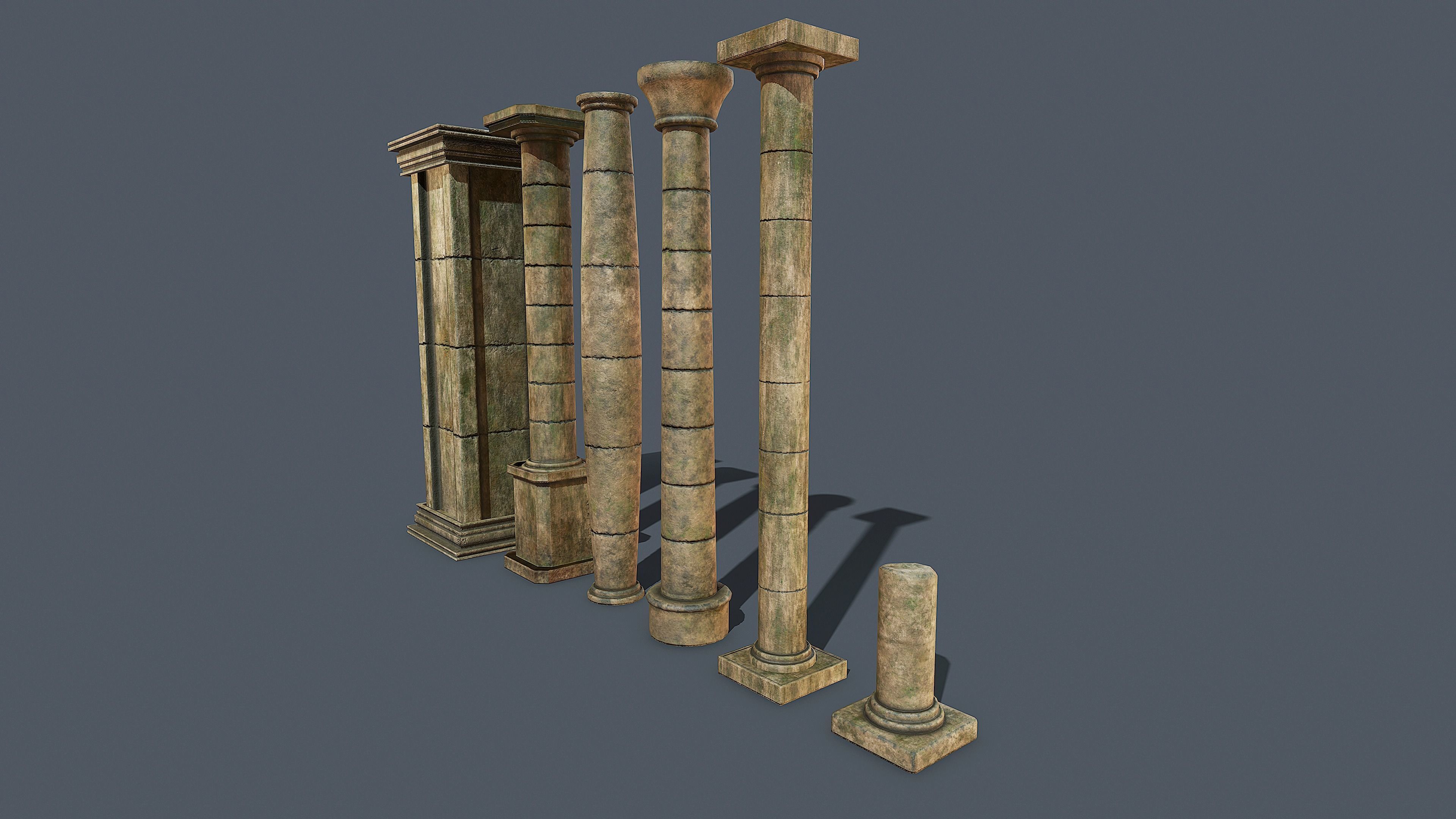 3D model Medieval column VR / AR / low-poly | CGTrader