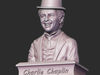 Charlie Chaplin portrait Sculpture 3D model 3D printable | CGTrader