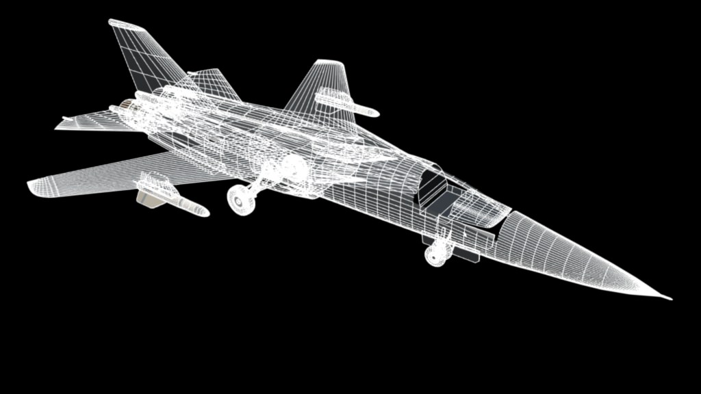 F111 Jet Fighter 3D model rigged | CGTrader