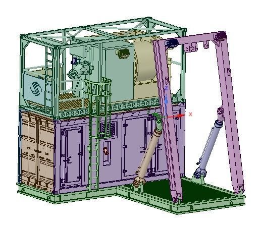 ROV UNIT Container LARS 3D model 3D printable | CGTrader