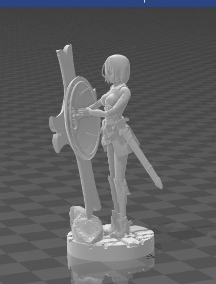 Mash Kyrielight FGO TTRPG sized Miniature STL OBJ 3MF formats 3D model ...