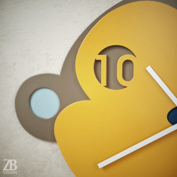 Monkey face wall clock 3D model | CGTrader
