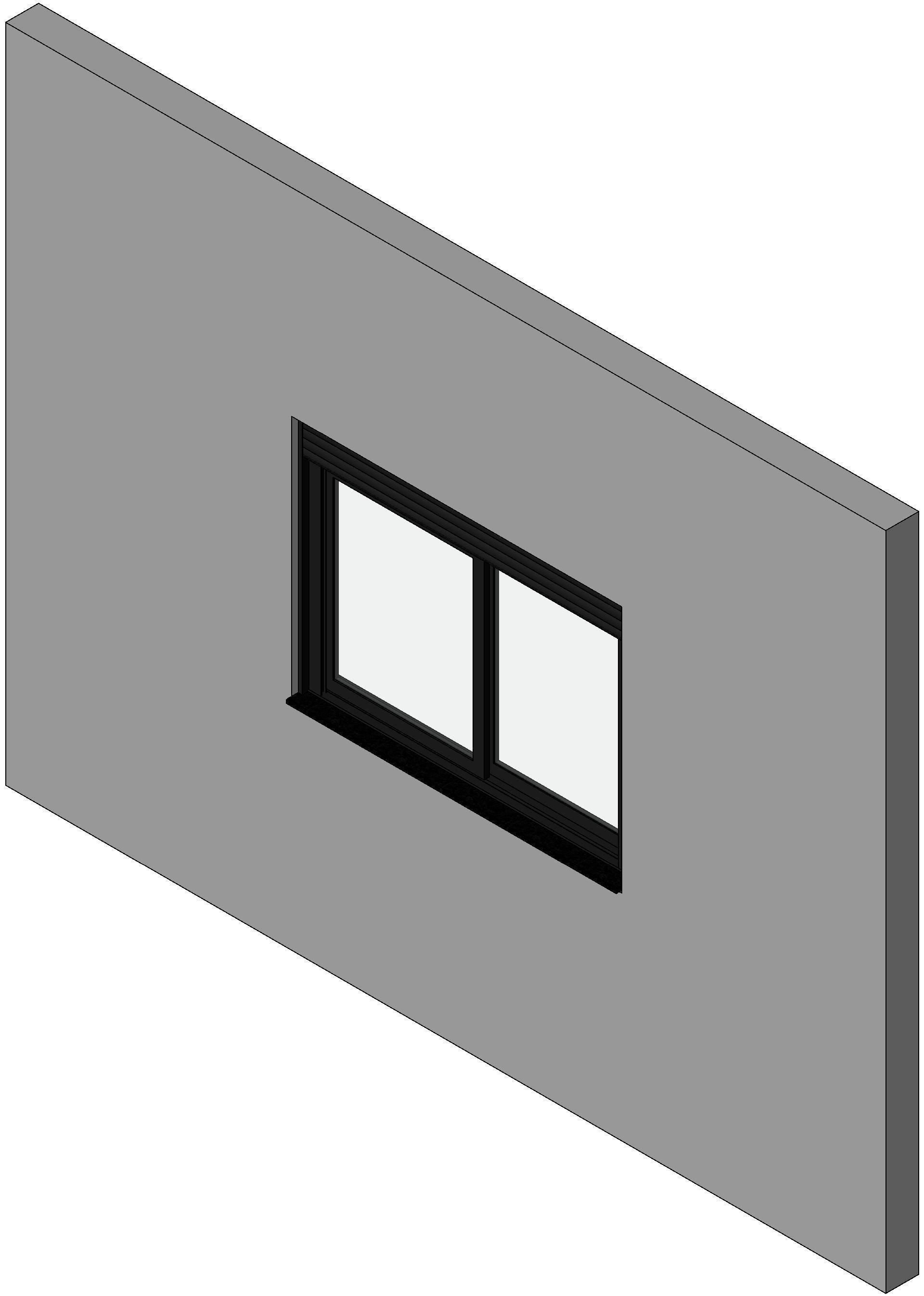 slide windows aluminium alcoa 2fp 3D model | CGTrader