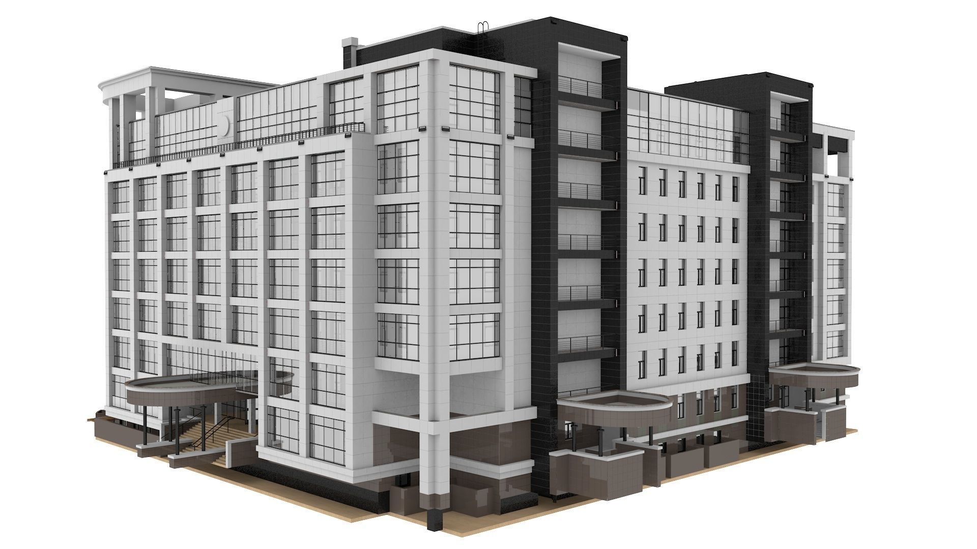 Urban Court Building 3D model | CGTrader