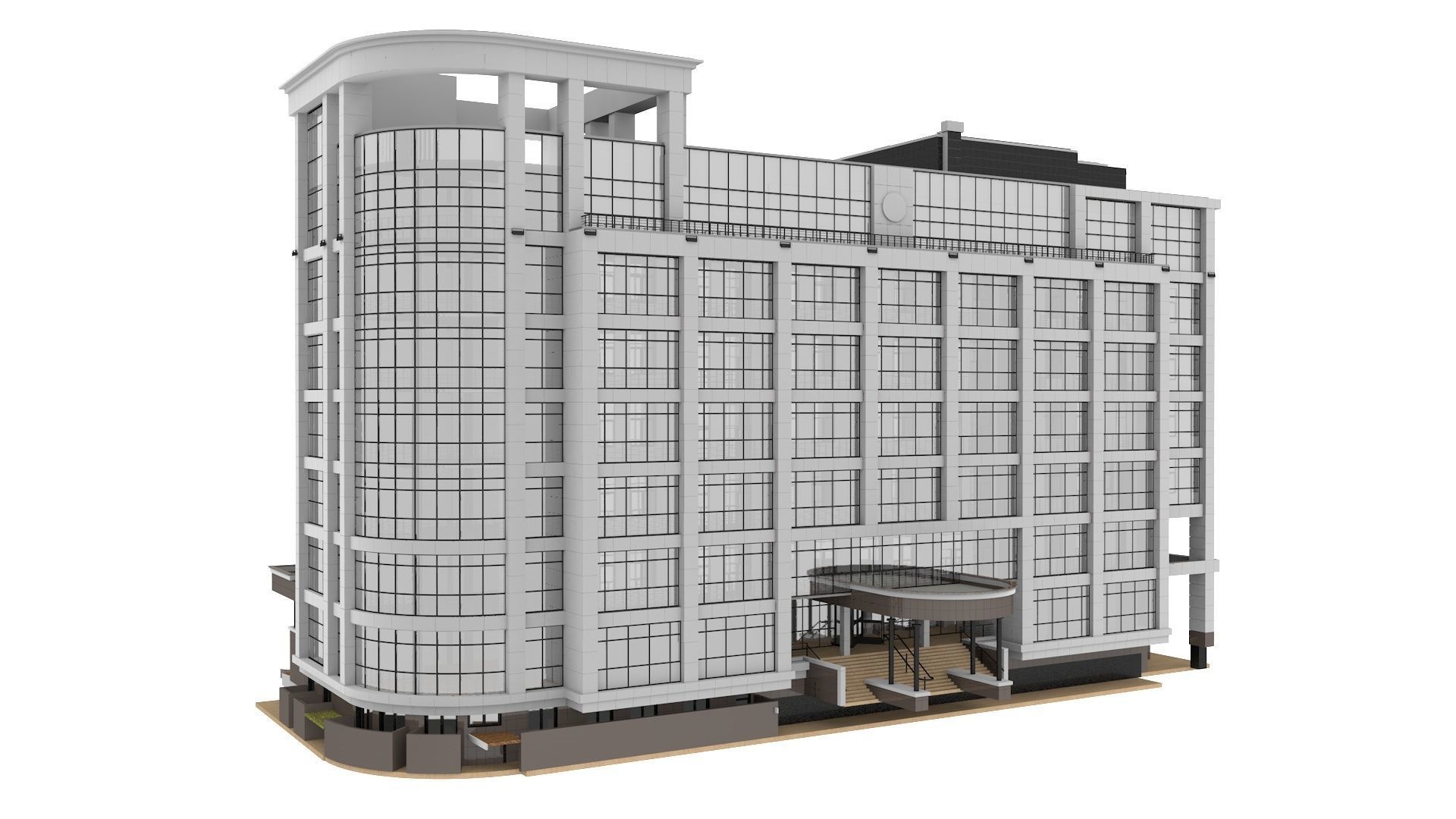 Urban Court Building 3D model | CGTrader
