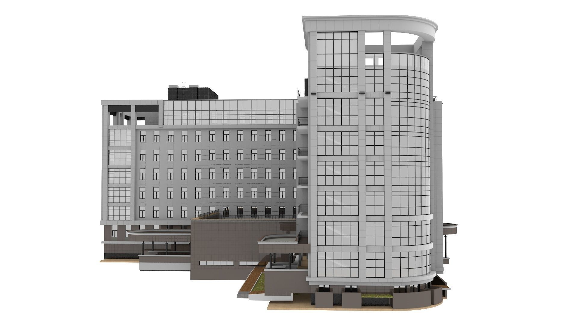 Urban Court Building 3D model | CGTrader
