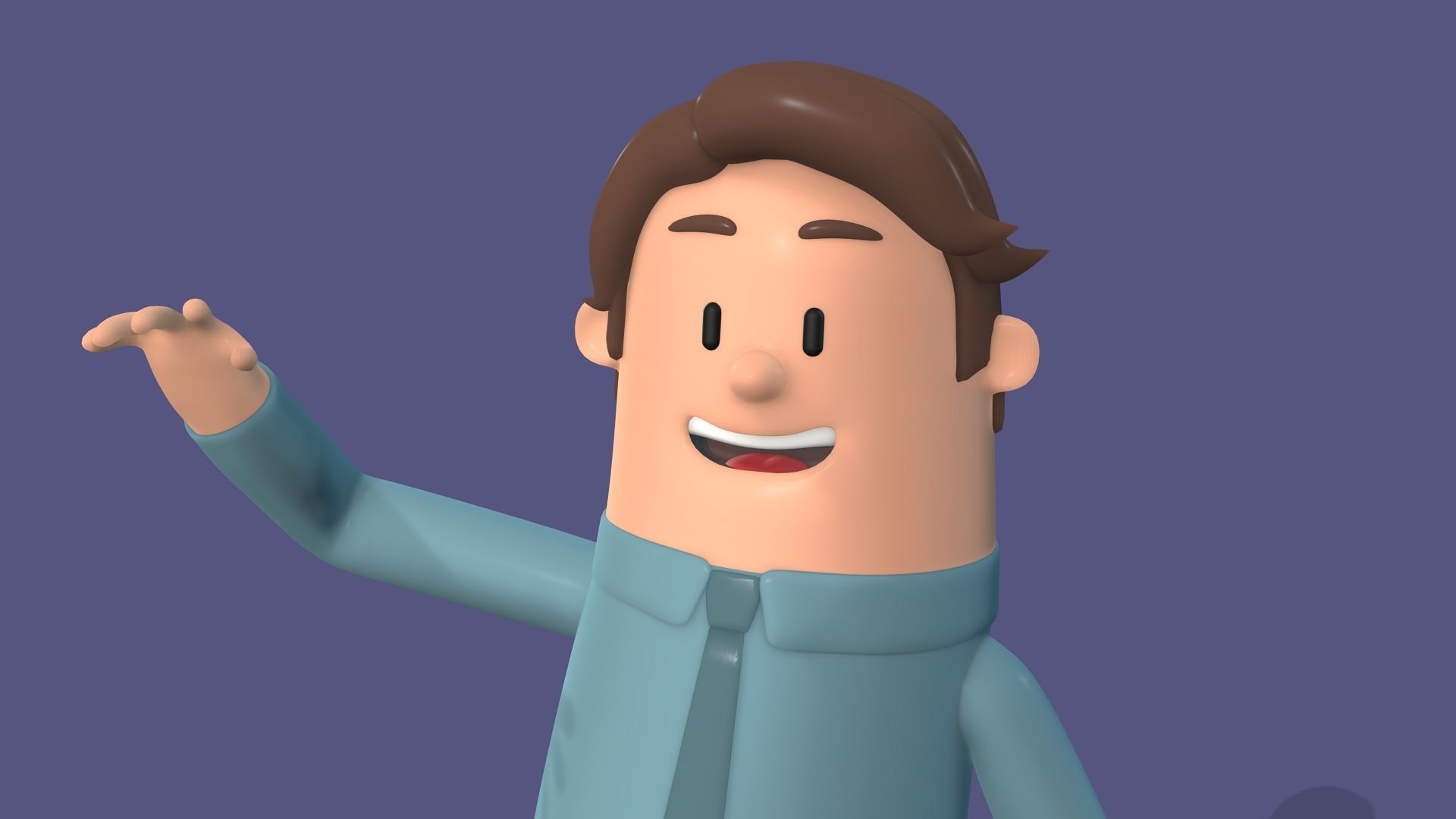 3D model 3D Illustration Explainer Toon Characters VR / AR / low-poly ...