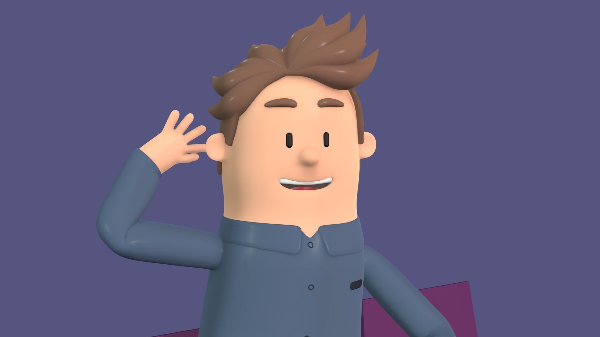 3D model 3D Illustration Explainer Toon Characters VR / AR / low-poly ...