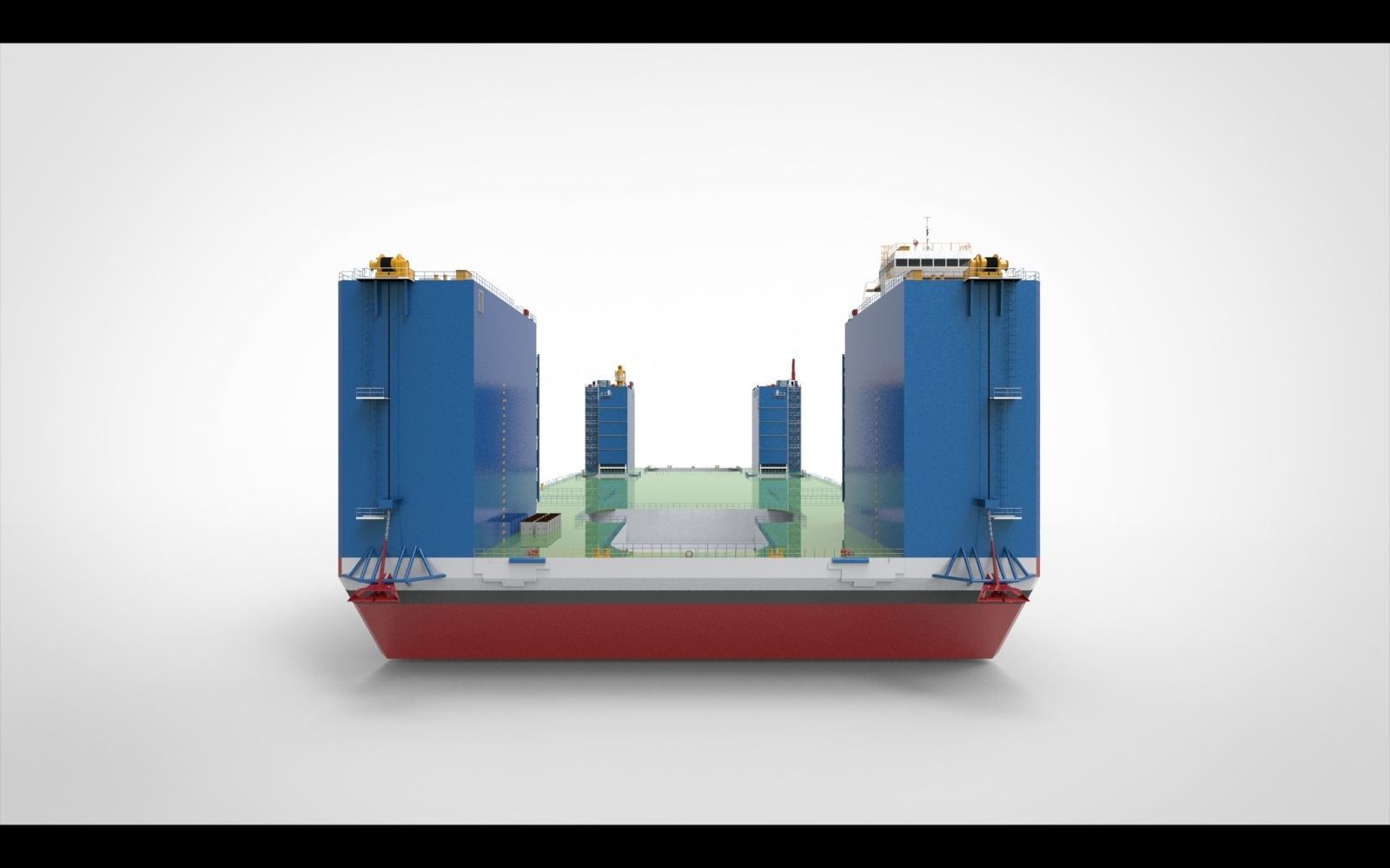 Floating dock 3 drydock 3D model | CGTrader