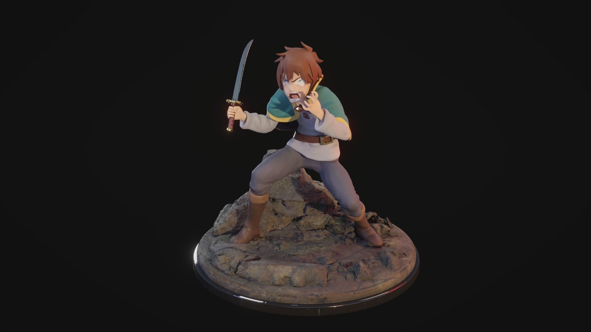 Kazuma from Konosuba 3D model 3D printable | CGTrader
