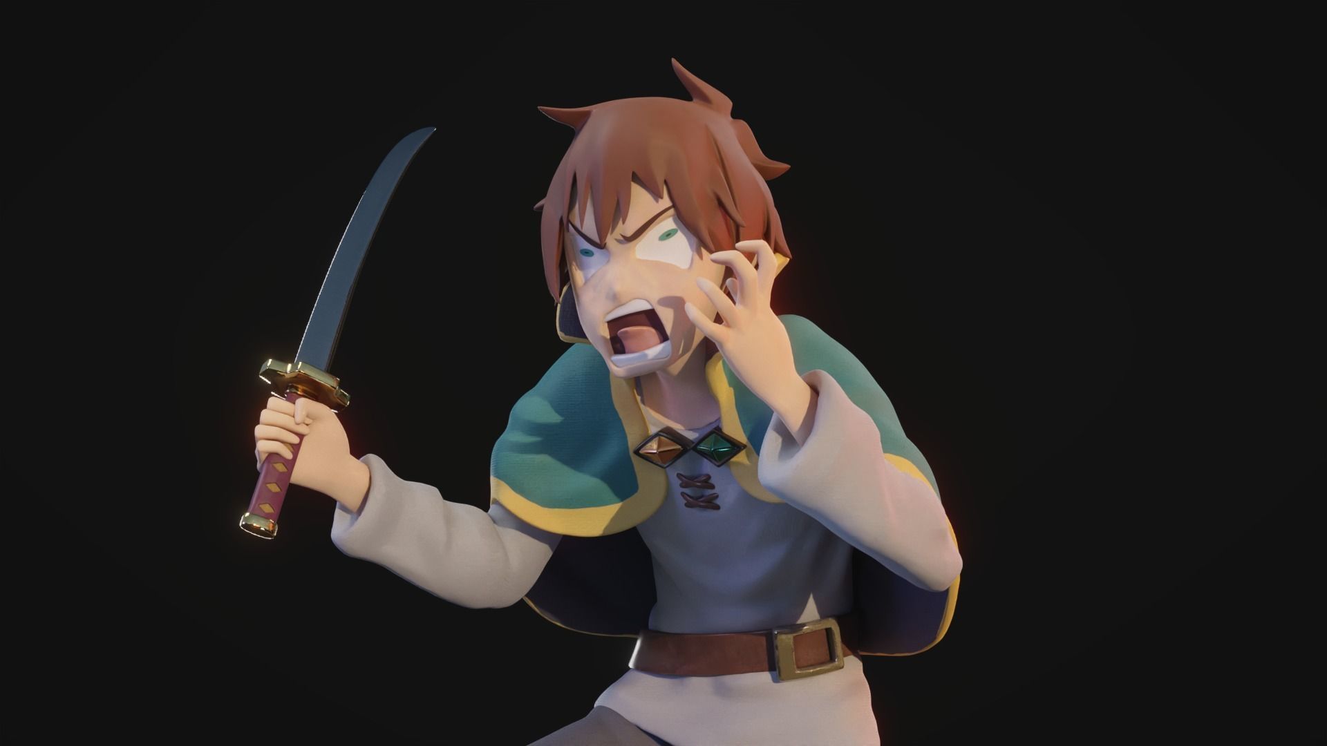 Kazuma from Konosuba 3D model 3D printable | CGTrader