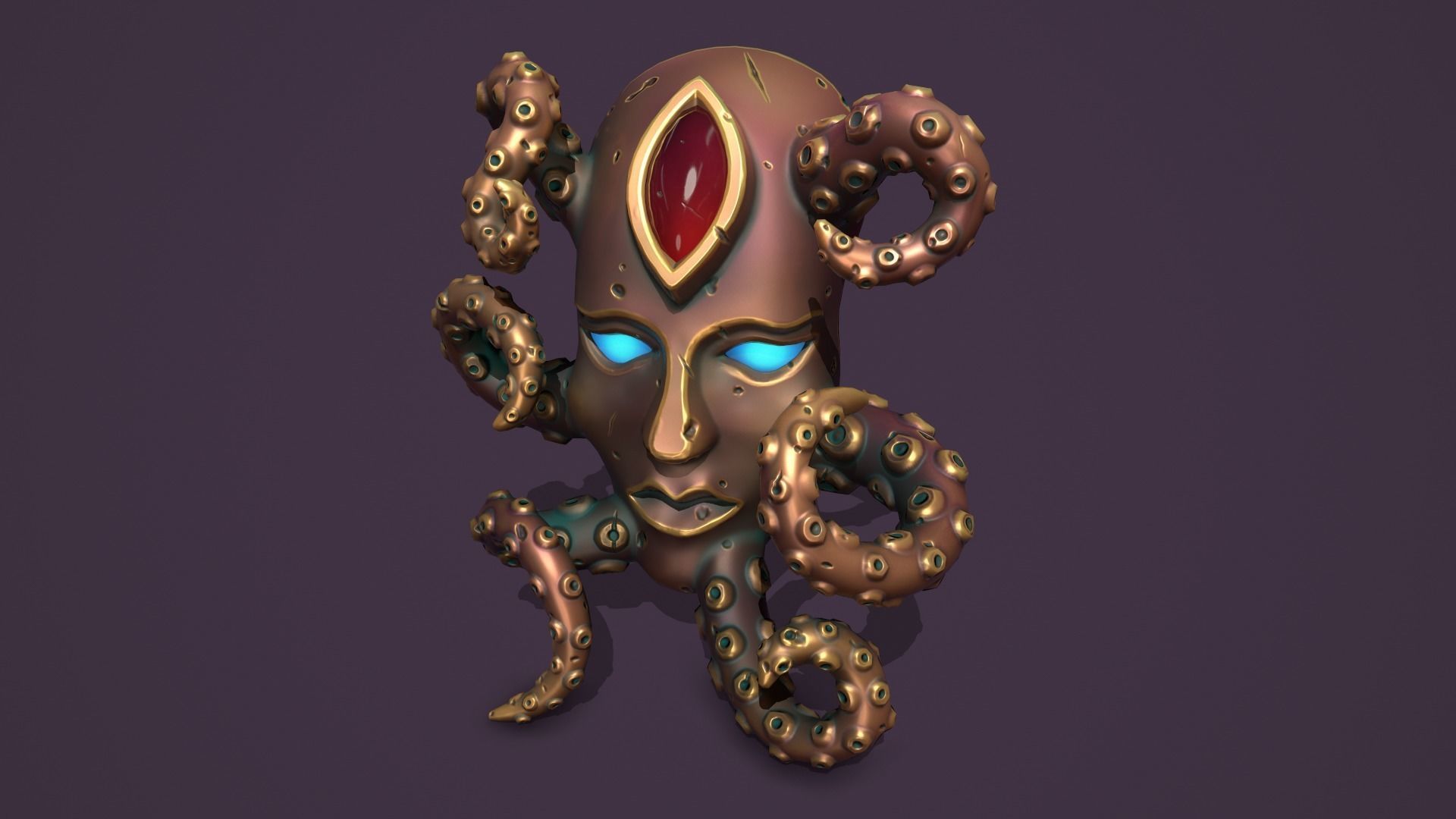 3D model Octopus mask VR / AR / low-poly | CGTrader